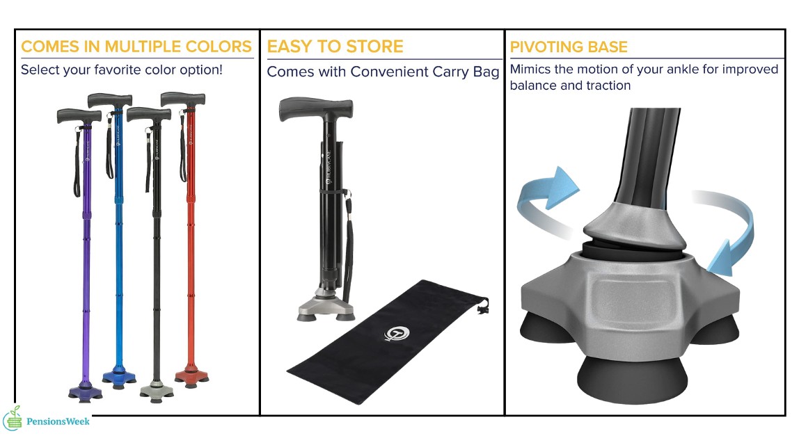 5 - Best Folding Walking Cane For Seniors >> Pensionsweek.com
